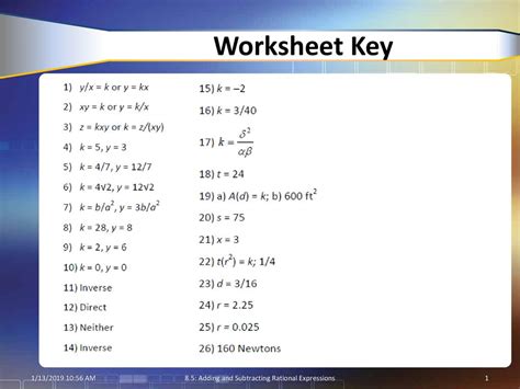 Adding And Subtracting Rational Expressions Worksheets Math Monks Worksheets Library