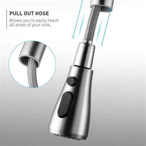 Livingbasics 360 Degree Swivel Touchless Bathroom Kitchen Faucet With 3