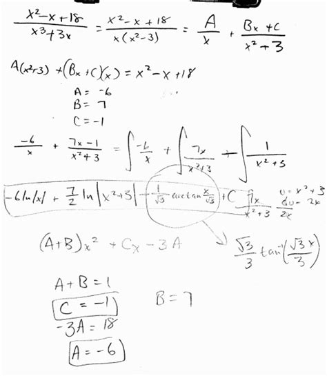 Calculus Partial Fractions Integration Help Mathematics Stack Exchange