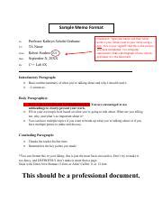 Effective Memo Writing Tips For Structuring And Presenting Your Course Hero