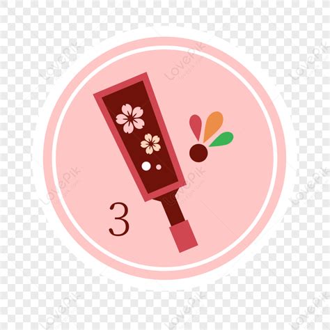 3 번 셔틀콕 핑크 라운드 일본 일러스트 스탬프우표분홍 Png 일러스트 무료 다운로드 Lovepik