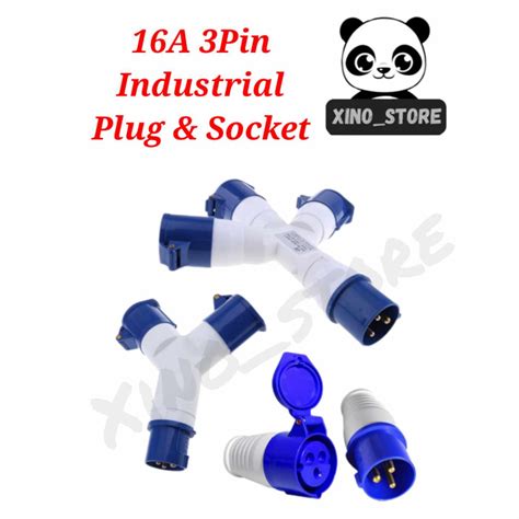 Waterproof 16a 240v 3pin Industrial Plug And Socket Single Phase Weatherproof Electrical Connector