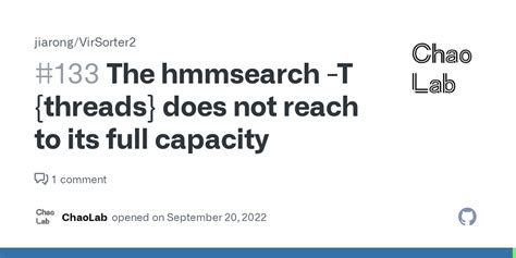 The Hmmsearch T Threads Does Not Reach To Its Full Capacity · Issue 133 · Jiarongvirsorter2