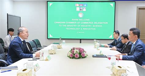 ឯកឧត្តម ហែម វណ្ណឌី ទទួលជួបតំណាងសភាពាណិជ្ជកម្មកាណាដា ដើម្បីជំរុញនវានុវត្តន៍សហគ្រាសធុនតូច