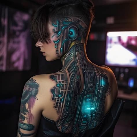El Tatuaje Cyberpunk Foto Premium
