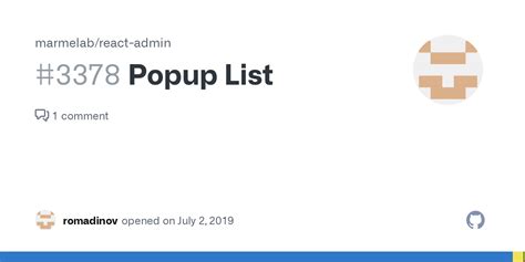 Popup List Issue 3378 Marmelab React Admin GitHub
