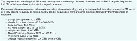 Solved The Frequency And Wavelength Of Em Waves Can Vary