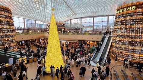 4k Exploring Starfield Coex Mall Seoul Indoor Shopping Tour 10°c