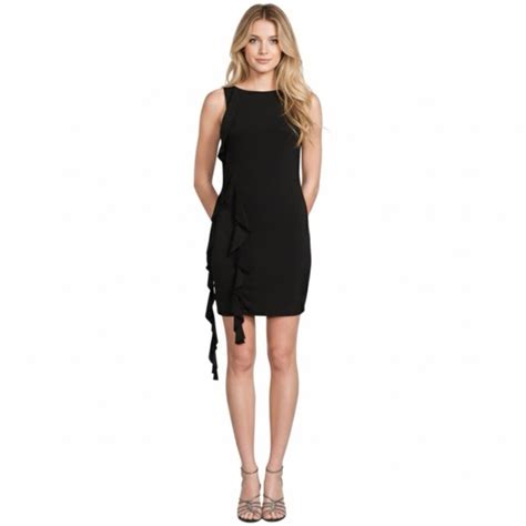 The Fashion Poet Dresses Nwt The Fashion Poet Black Ruffle Sheath
