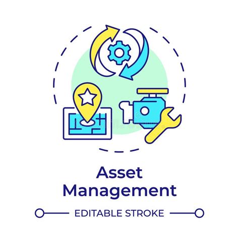 Asset Management Multi Color Concept Icon Stock Vector Illustration