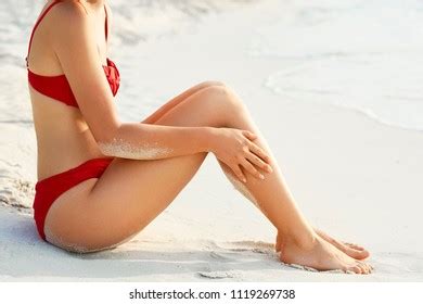 72243 Slim Bikini Woman With Spread Legs Royalty Free Images Stock