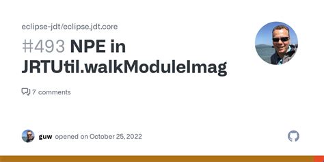 Npe In Jrtutilwalkmoduleimage · Issue 493 · Eclipse Jdteclipsejdt