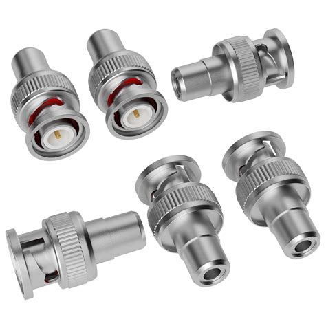 Getuscart Bnc To Rca Adapter 6 Pack Bnc Male To Rca Female Connector