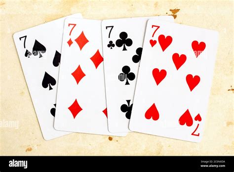 Playing cards - seven (poker Stock Photo - Alamy