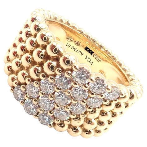 Van Cleef And Arpels Diamond 3 Row Bombe Ring For Sale At 1stdibs Van