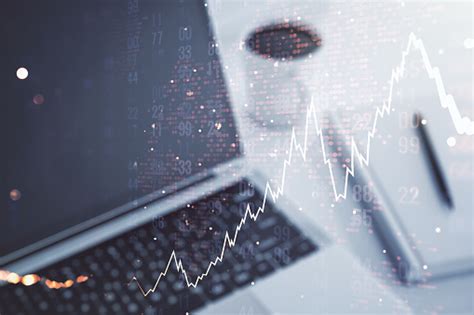 노트북 배경 연구 및 전략 개념에 세계지도와 추상 적 창조적 인 금융 차트의 이중 노출 0명에 대한 스톡 사진 및 기타 이미지