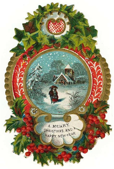 Vintage Christmas Cards Clip Art 10 Free Cliparts Download Images On