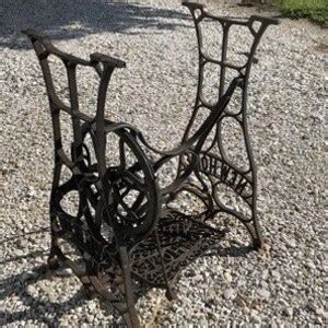 Treadle Sewing Machine Cast Iron Base Industrial Age Singer Steampunk QA Treadle Base Table
