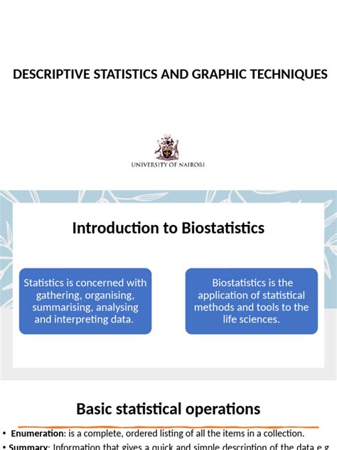 Descriptive Statistics And Graphical Techniques V1 Pdf Statistics