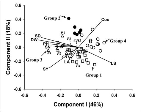 Biplot Generated Using Standardized Best Linear Unbiased Predictor