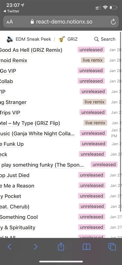 Incorrect Styling On Mobile In Database List View · Issue 28 · Notionxreact Notion X · Github