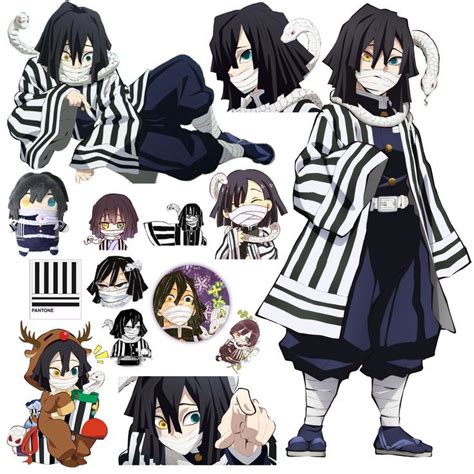 An Anime Character With Black Hair And Striped Clothes