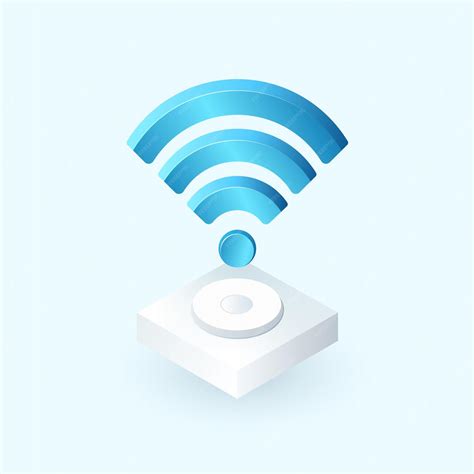 Premium Vector Wireless Network Symbol 3d Icon Wifi Sign Isolated On