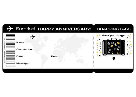 Editable Boarding Pass Template Customizable Plane Tickets Airplane