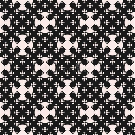 Vector Monochrome Minimalist Seamless Pattern Smooth Geometric Stock