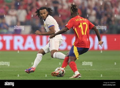 munich germany 9 july 2024 nico williams dribbles with the ball during the match between