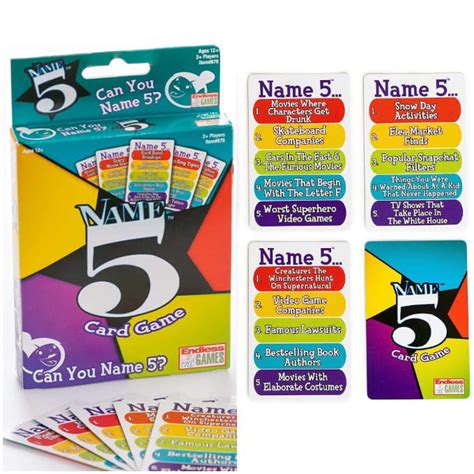 Can You Name Five Card Game Santa Ecommerce