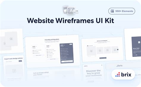 Website Wireframes UI Kit BRIX Agency Figma Community