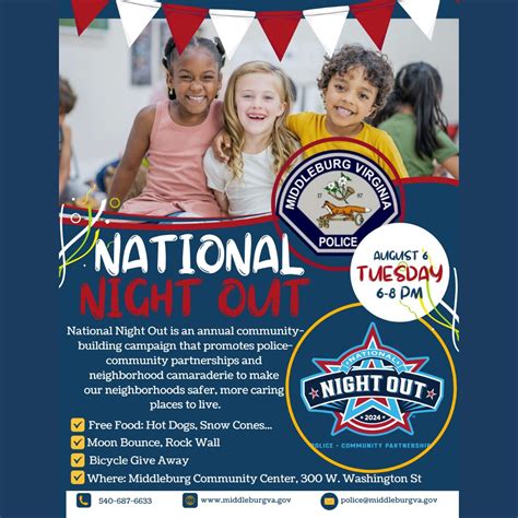 National Night Out Visit Middleburg Virginia