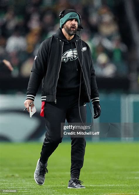 Head Coach Nick Sirianni Of The Philadelphia Eagles Looks On Against
