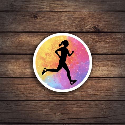 Running Girl Sticker Etsy