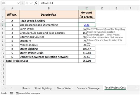How To Create A Hyperlink To Another Worksheet In Excel Xl N Cad