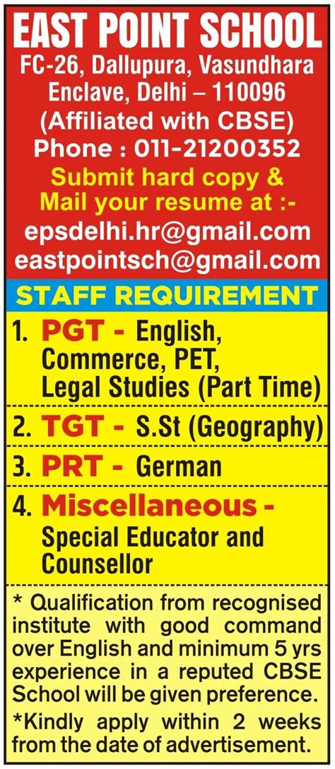 Bhavya Saini On Linkedin A German Teacher Is Needed At East Point School In Delhi Interested