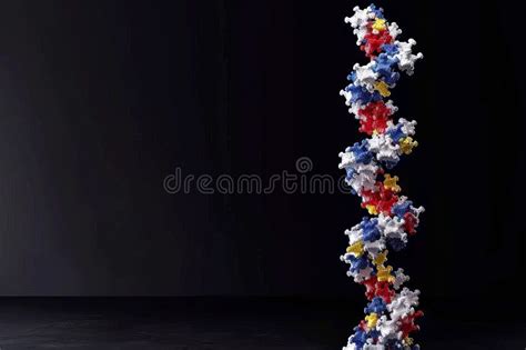 Detailed Molecular Model Of Dna Showcasing The Complexity And Beauty Of Genetic Makeup Stock