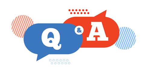 질문 및 답변 줄 아이콘은 Q와 문자가 얇은 검은 선 실선 파란색과 노란색 거품으로 표시된 Faq 개요 기호로 디자인되었습니다 알파벳 Q에 대한 스톡 벡터 아트 및 기타