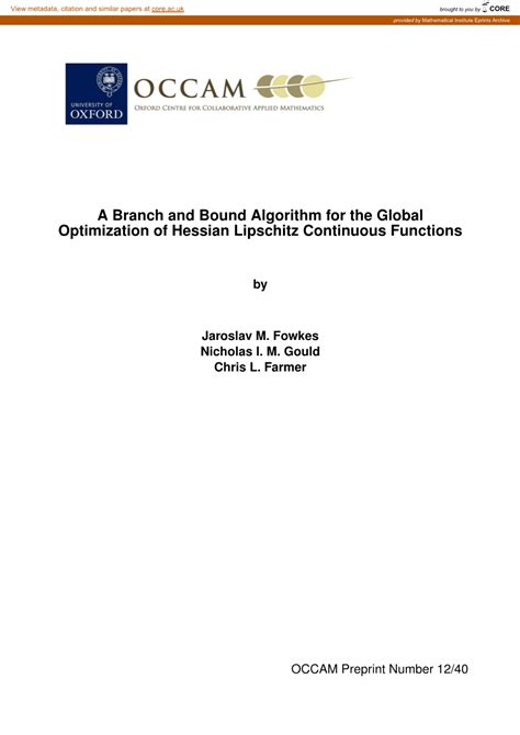 A Branch And Bound Algorithm For The Global Optimization Of Hessian
