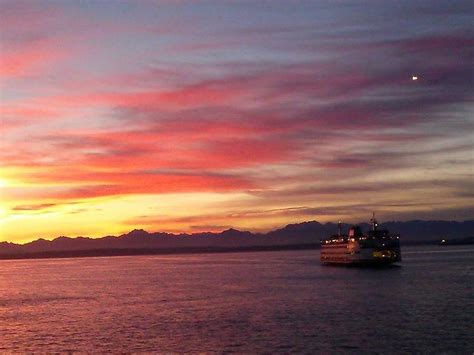 Seattle Ferry Sunset Photograph By Edith Delzer Fine Art America