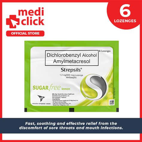 Strepsils Sugar Free Lemon Flavour 6 Lozenges Lazada Ph