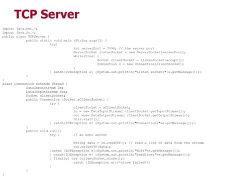 Review Communication Via Paired Sockets One Local And One Remote Ppt Download
