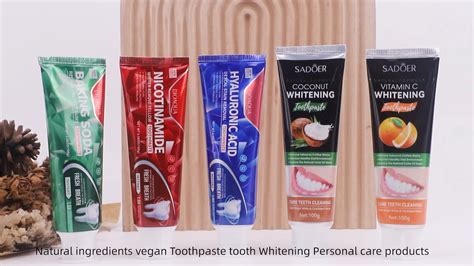 Oem Sadoer Private Label Whitening Toothpaste Cleaning Teeth Dental Stain Mint Freshens Breath