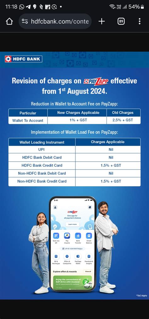 Hdfc Payzapp Wallet Charges Revised R Creditcardsindia