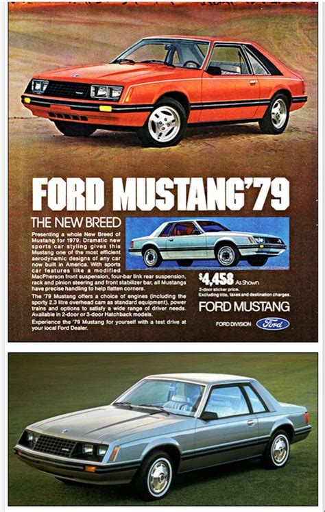 1979 Ford Mustang Advertisement Ford Mustang Foxbody Classic Ford