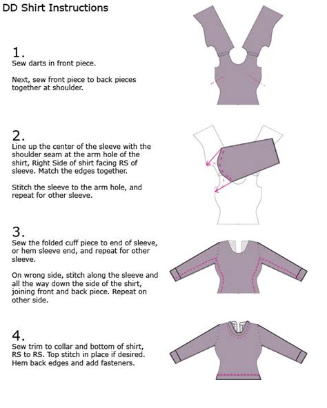 Long Sleeve Shirt Patterns Sewing Free Web Sew This Free Long Sleeve