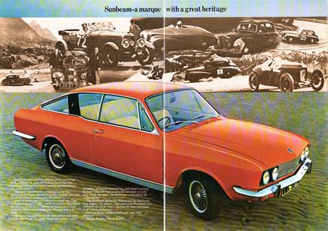 Sunbeam Alpine Rapier H120 Fastback 1972 73 Uk Market Sales Brochure