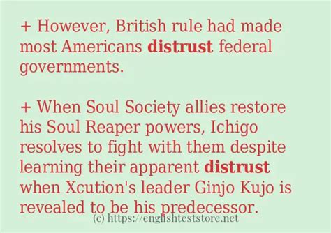 How To Use The Word Distrust Englishteststore Blog