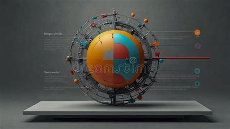 Futuristic Data Visualization Sphere Model Stock Illustration